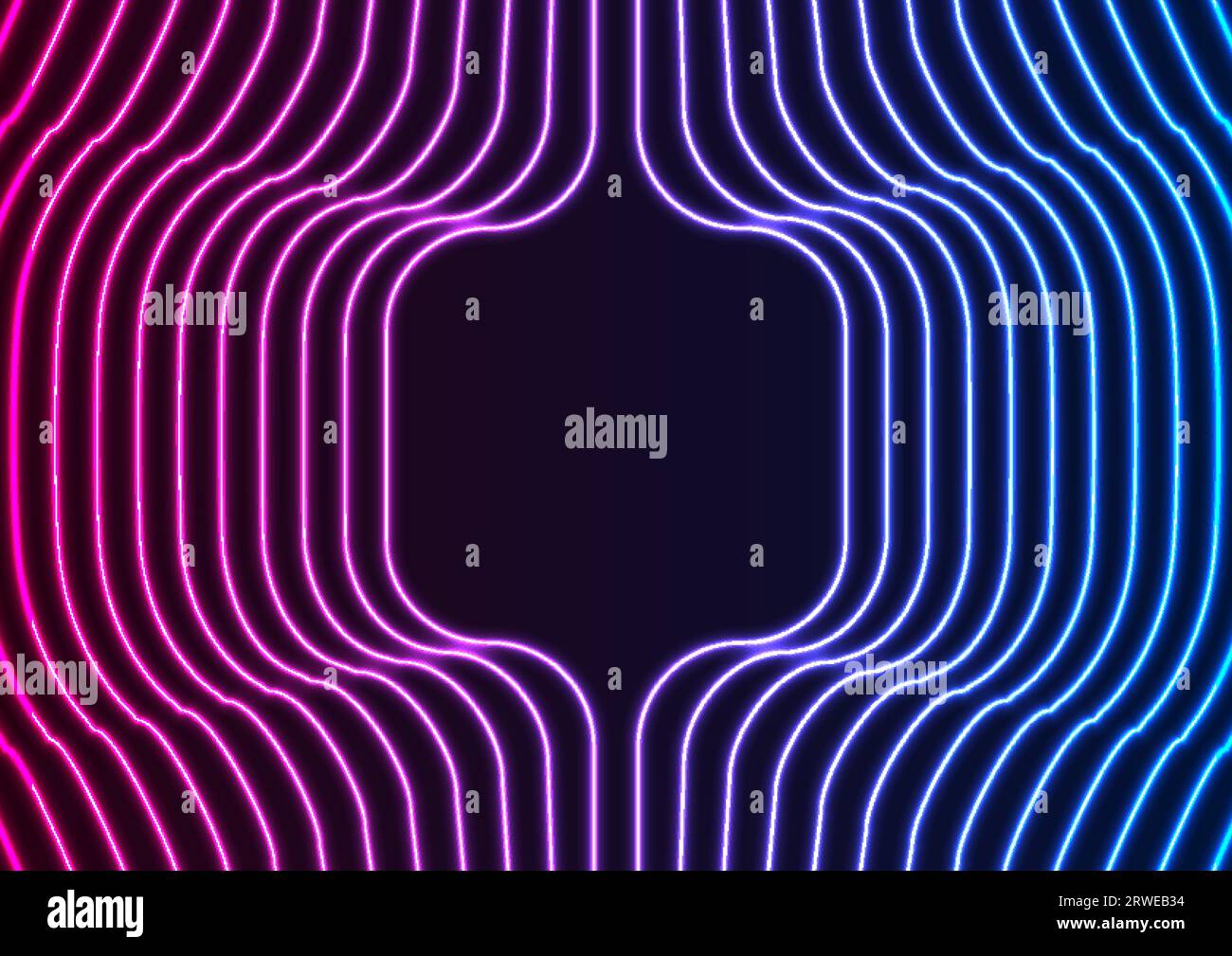 Bright neon glowing retro refracted lines abstract background. Vector ...