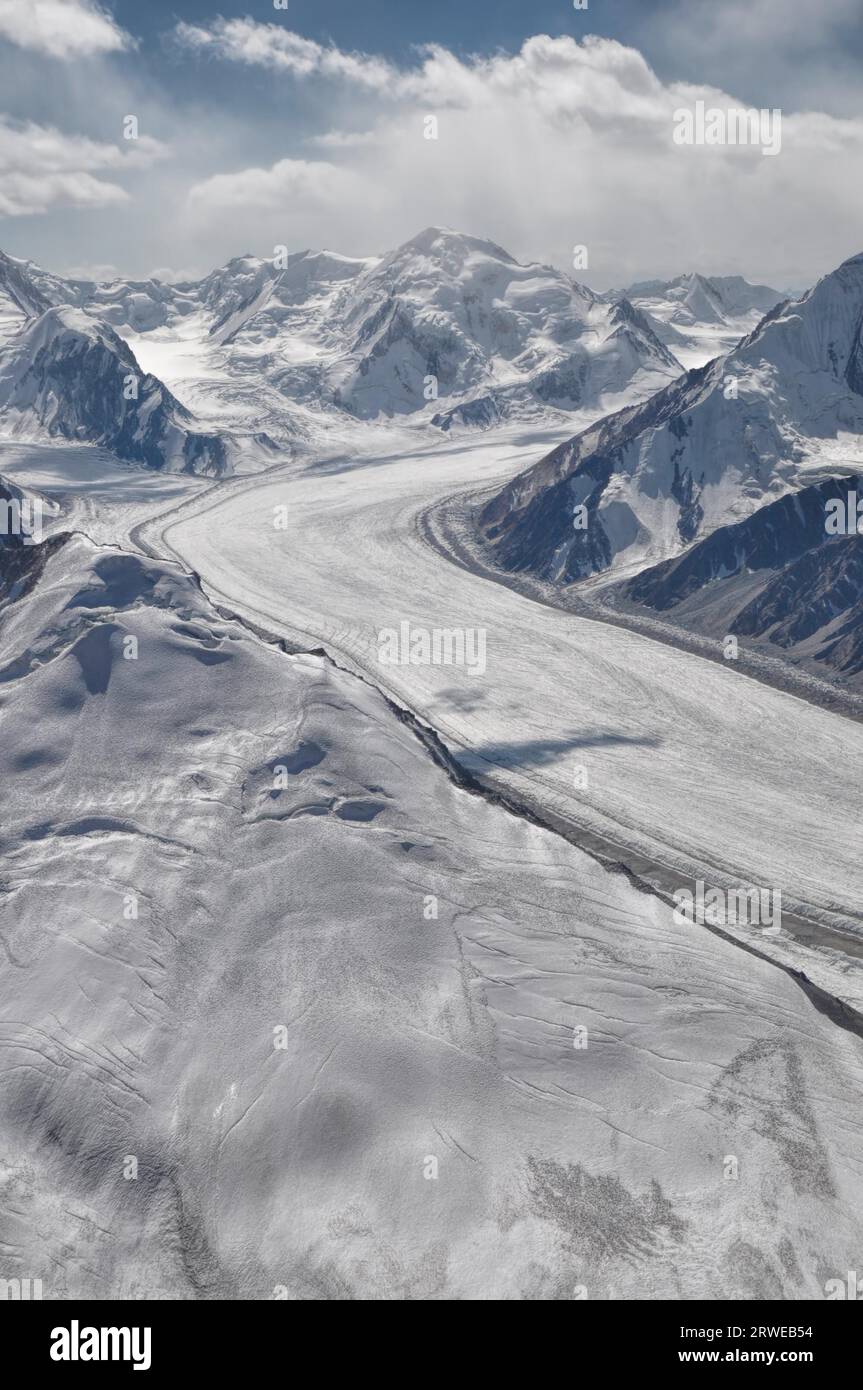 Scenic view of Fedchenko Glacier in Pamir mountains in Tajikistan Stock Photo - Alamy