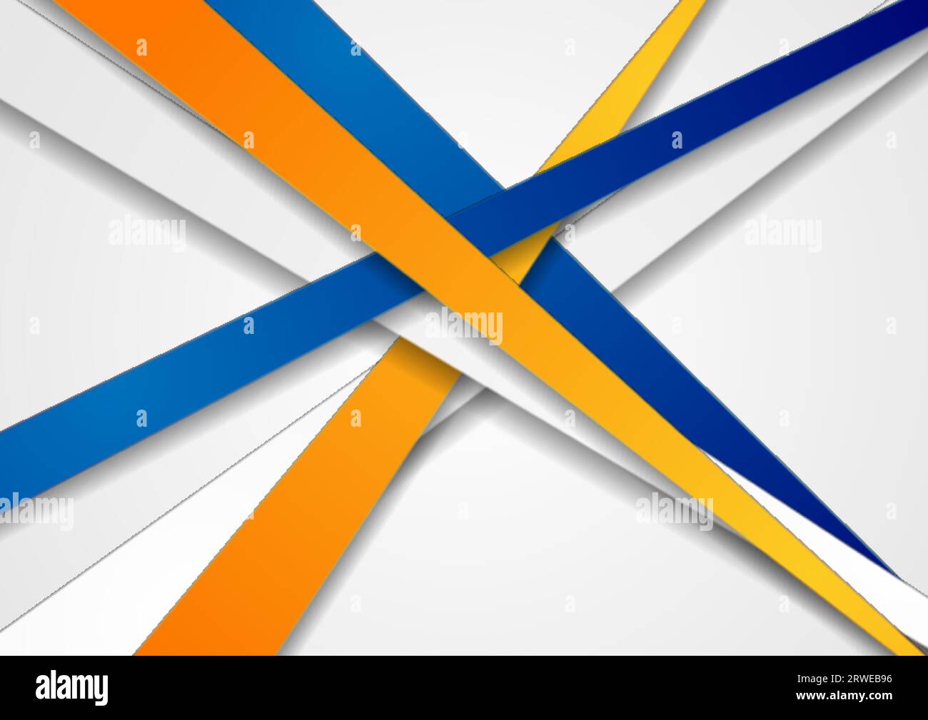 Orange and blue stripes abstract corporate background. Vector geometric ...