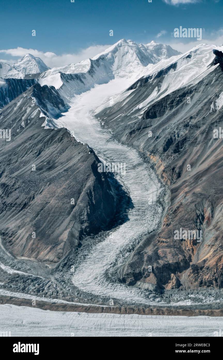 Scenic glacier in Pamir mountains in Tajikistan Stock Photo - Alamy