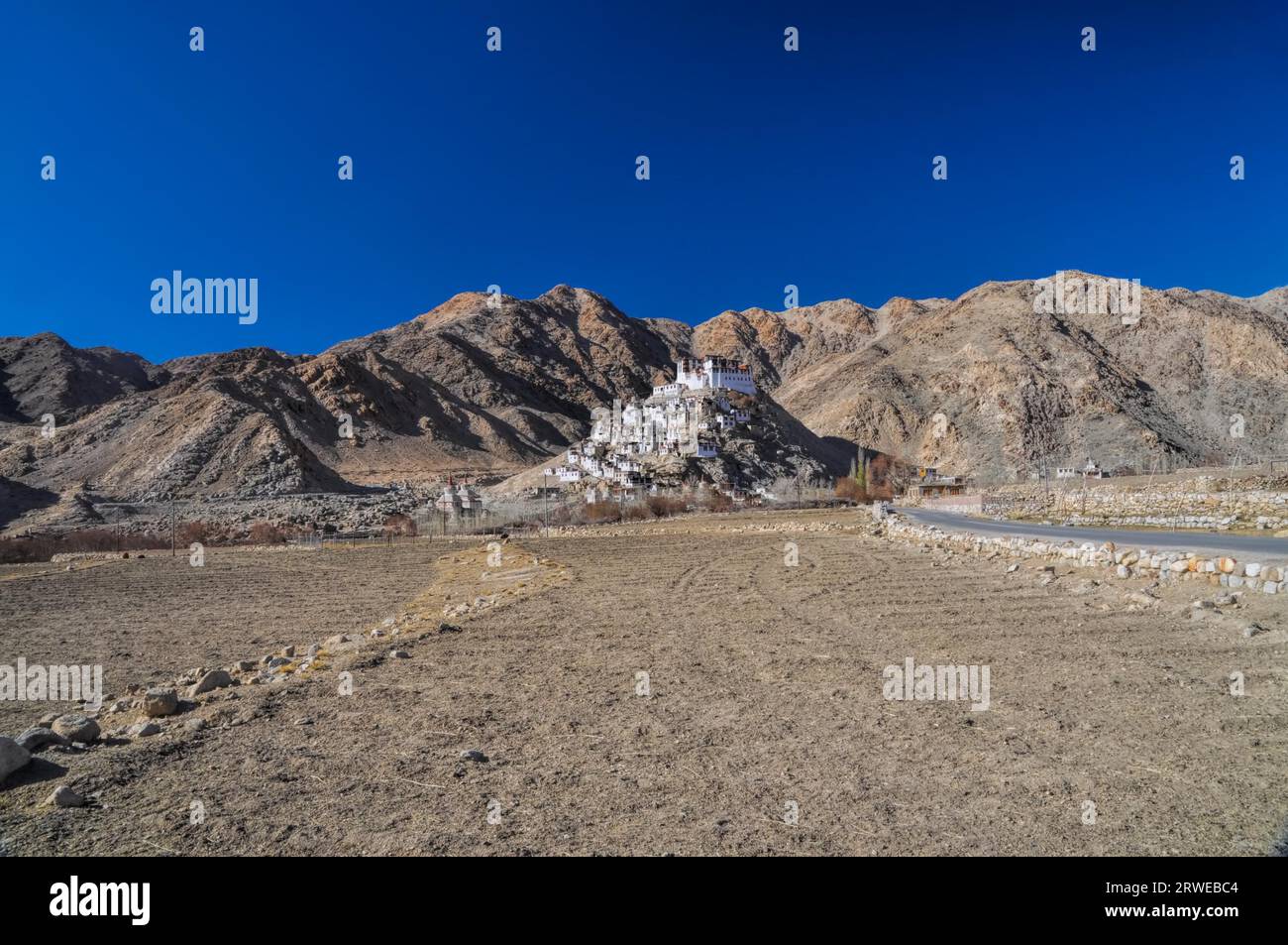 Chemrey monastery in Ladakh viewed from the distance Stock Photo - Alamy
