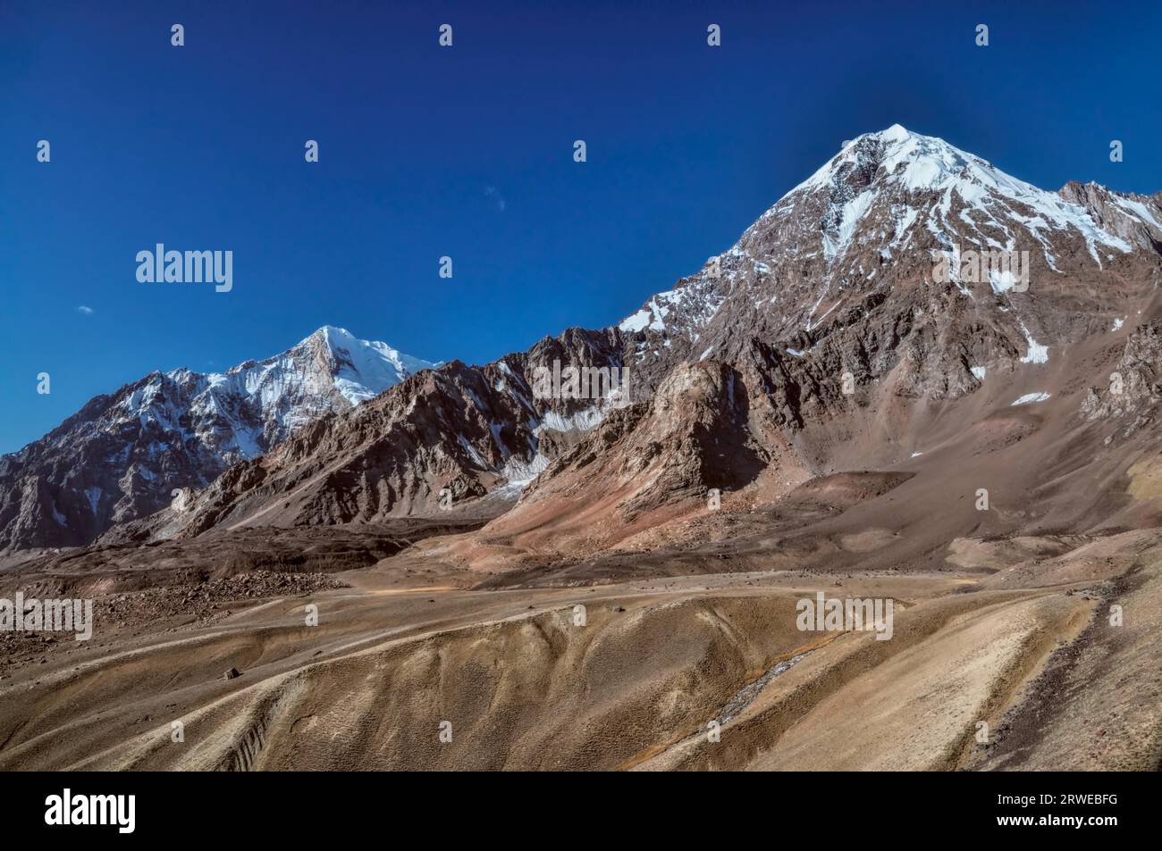 Scenic rocky valley in Pamir mountains in Tajikistan Stock Photo - Alamy