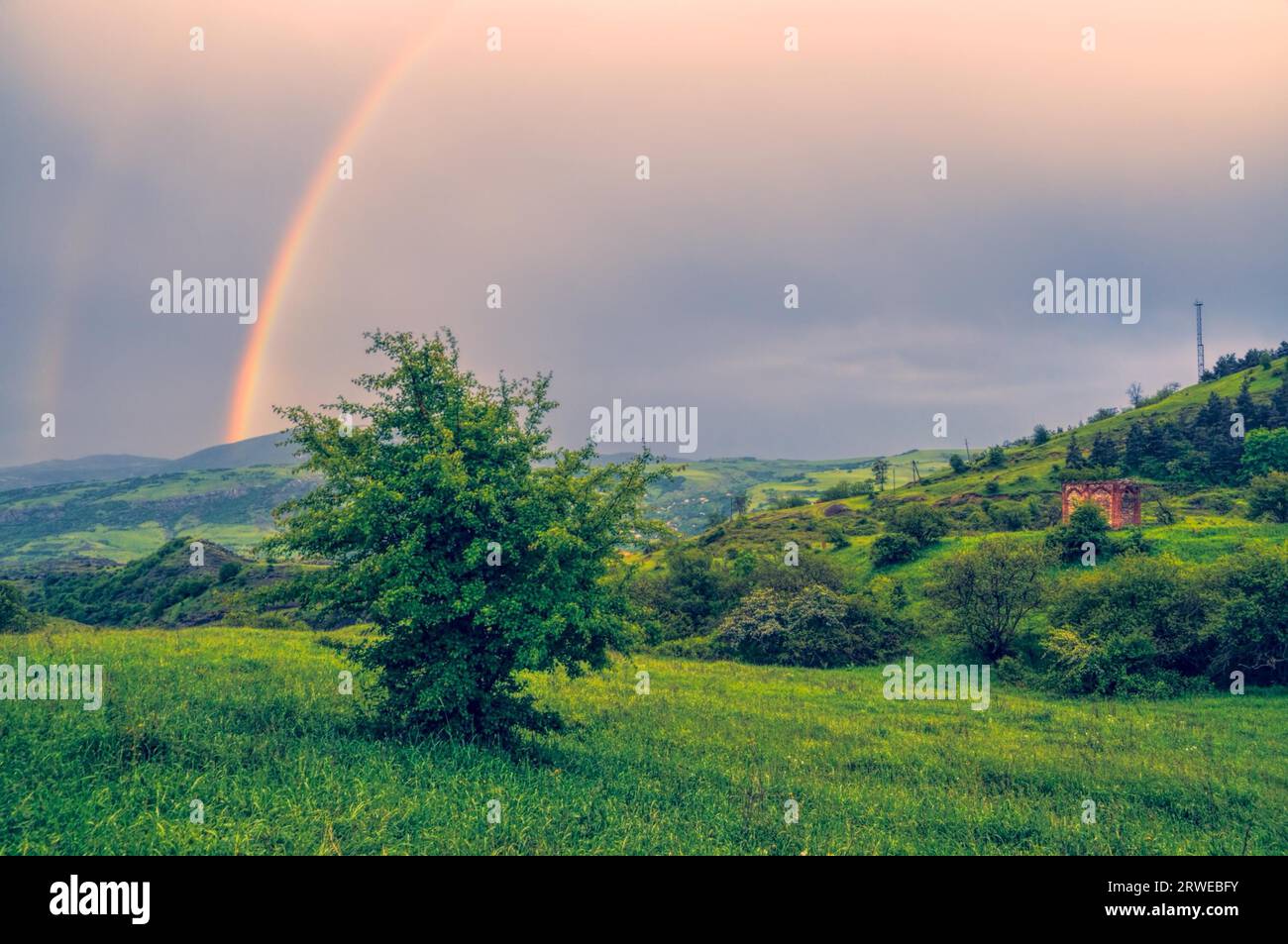 Rainbow over green hi-res stock photography and images - Alamy