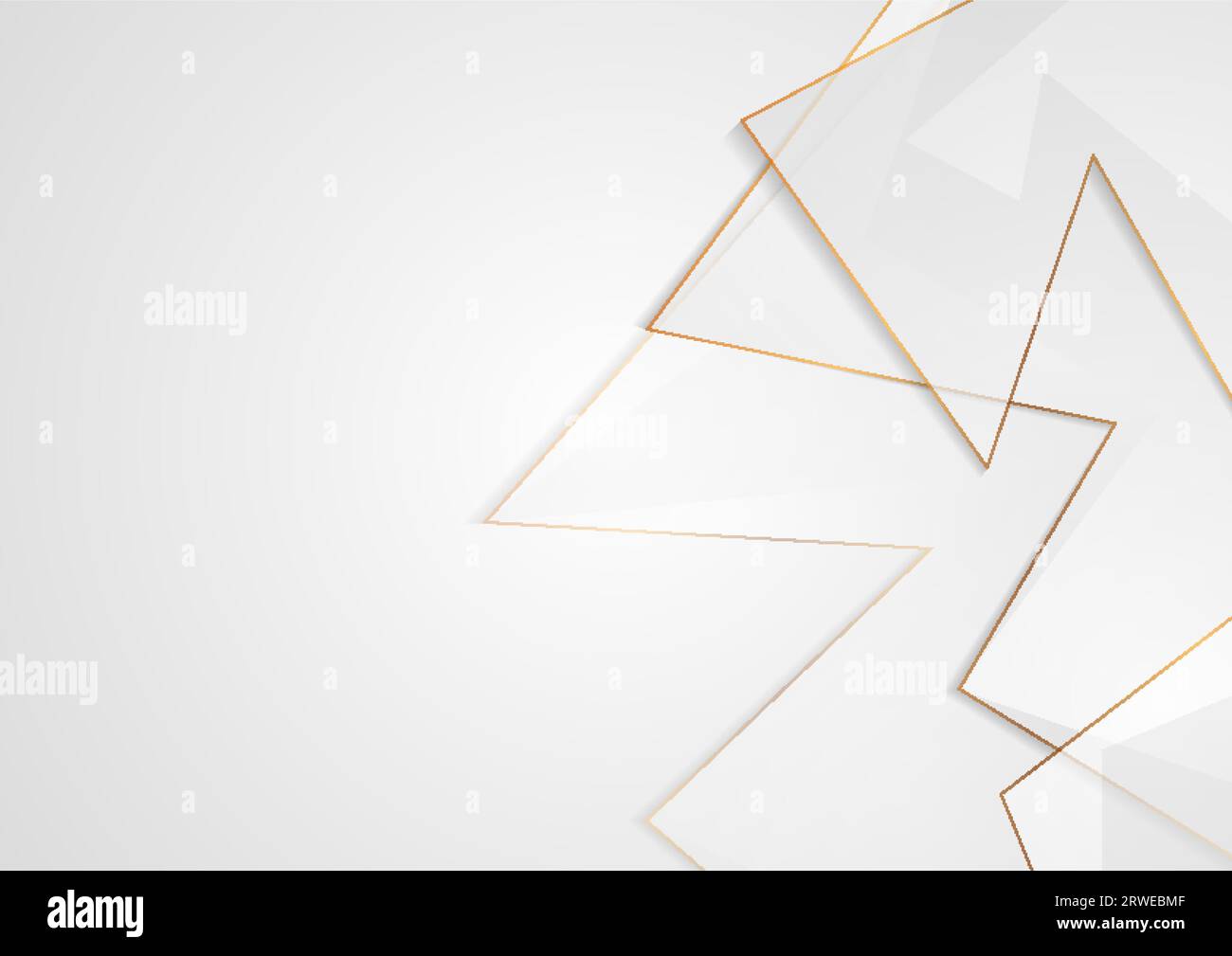 Grey corporate abstract background with golden lines. Vector design ...