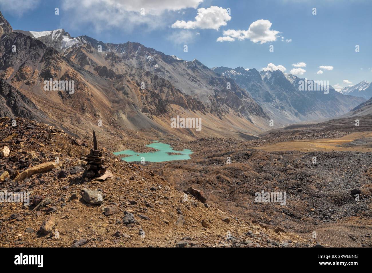 Scenic rocky valley in Pamir mountains in Tajikistan Stock Photo - Alamy
