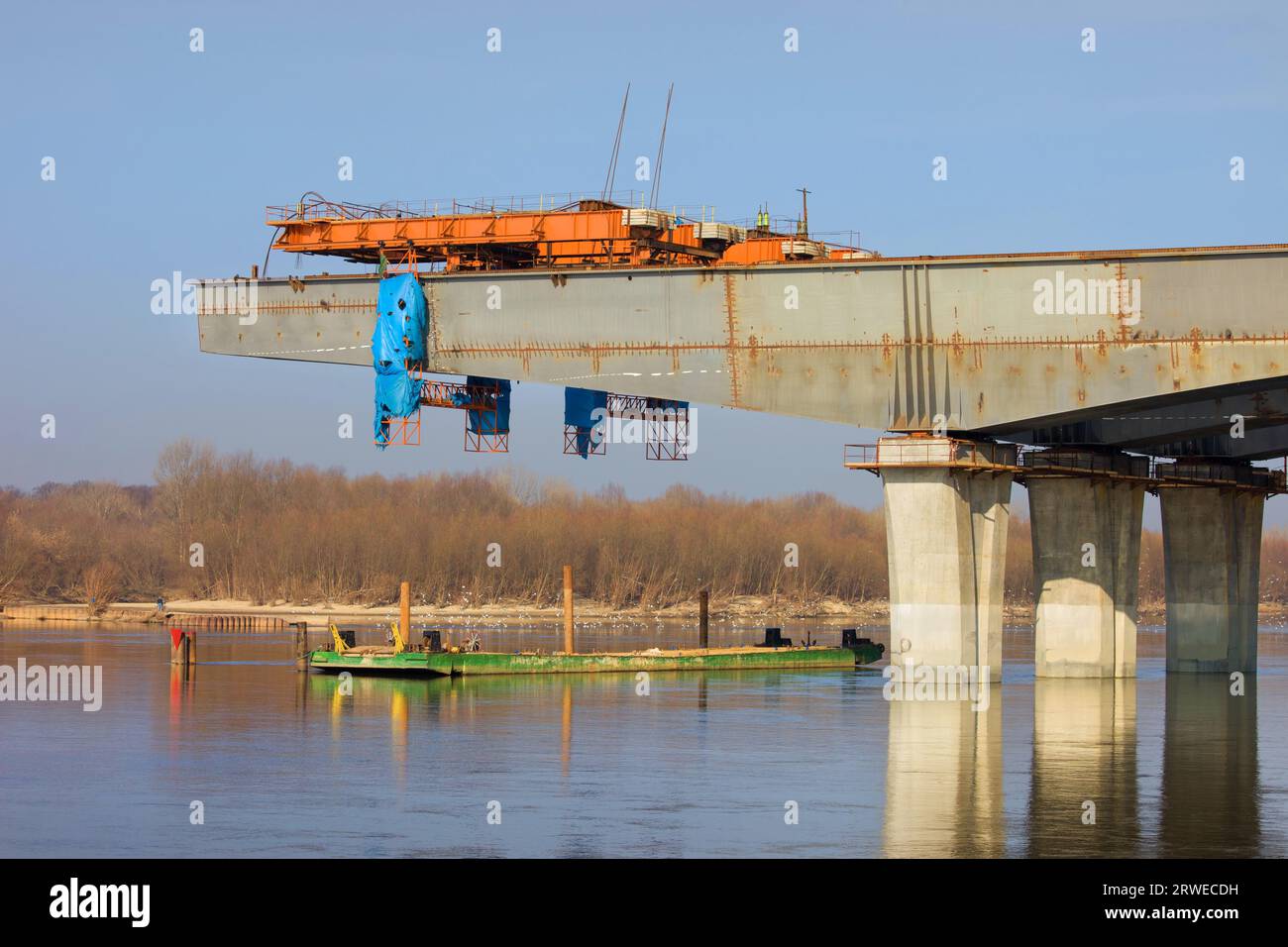 Construction site of the North Bridge in Warsaw, Poland Stock Photo - Alamy