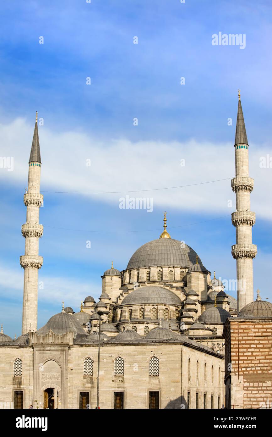 The New Mosque (Turkish: Yeni Valide Camii) historic architecture in ...