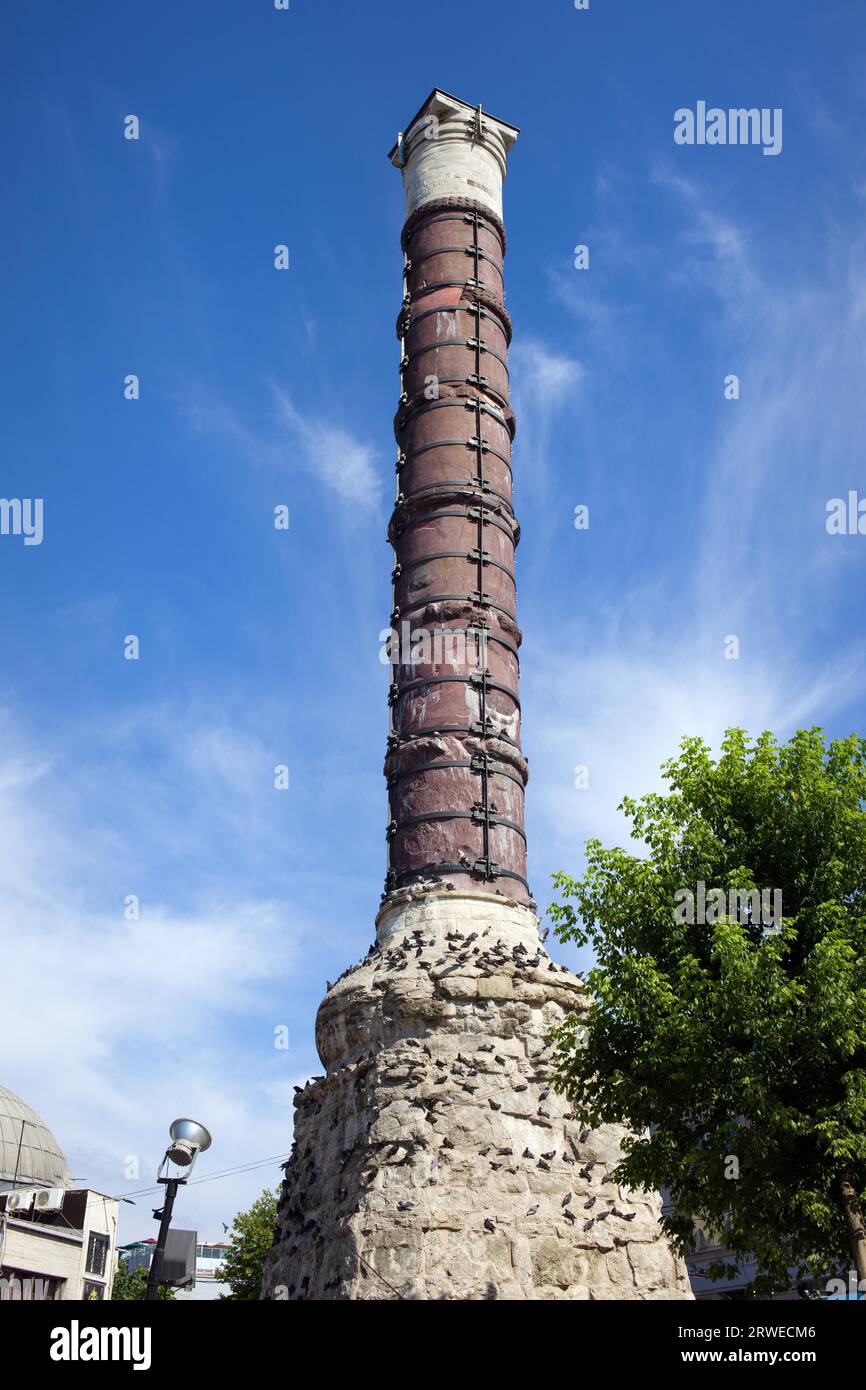 Column of Constantine erected by the Roman emperor Constantine the ...