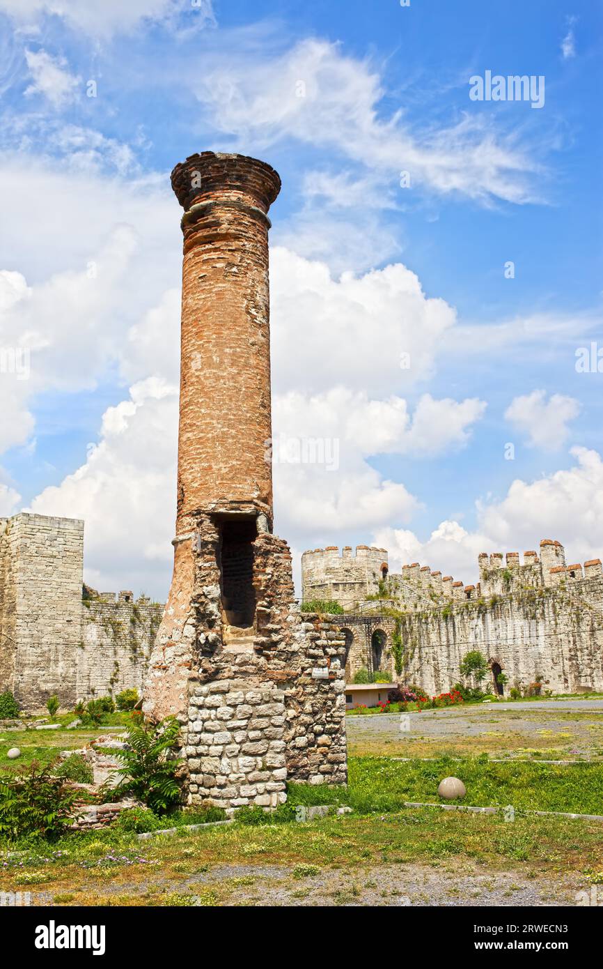 Ruins of mosque at the Yedikule Castle (Castle of Sevens Towers) in ...