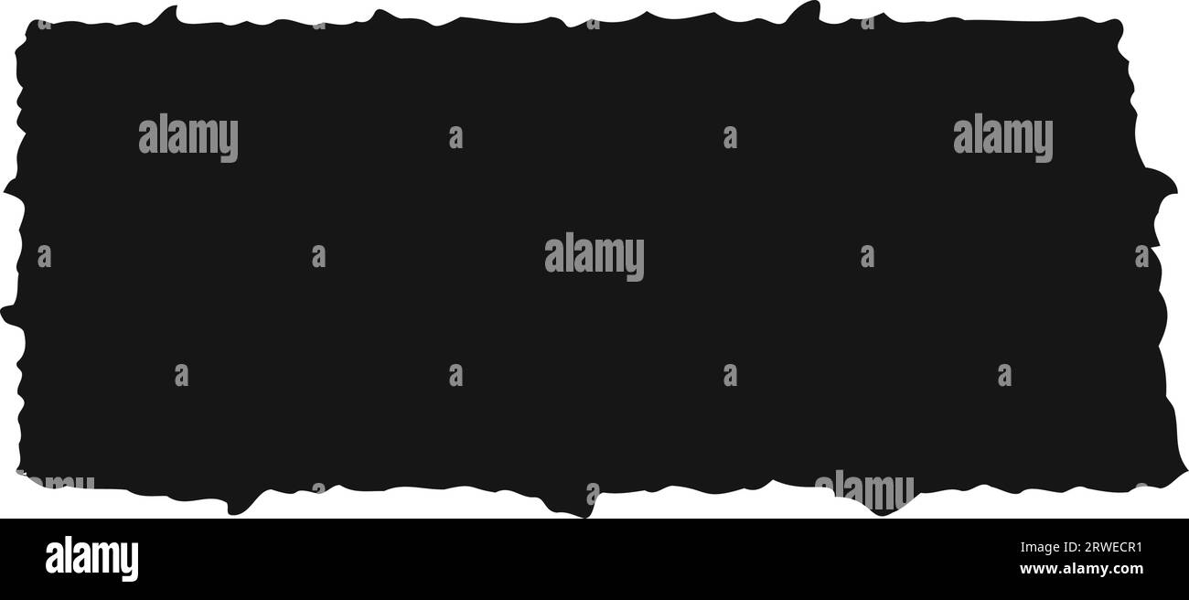 Rough edge paper. Old papyrus texture. Torn cardboard tag, label ...