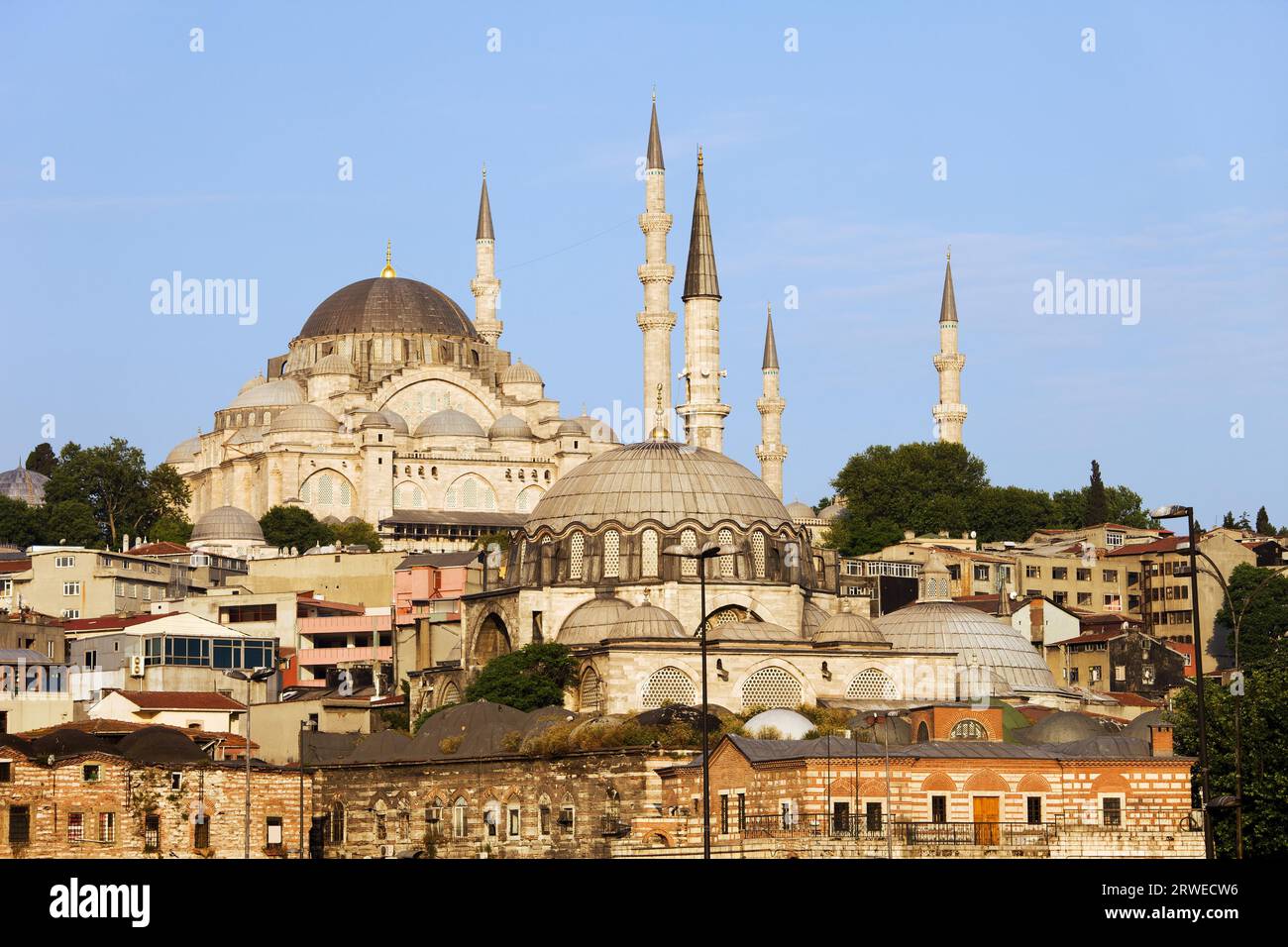 City of Istanbul in Turkey historic architecture, on the hill ...