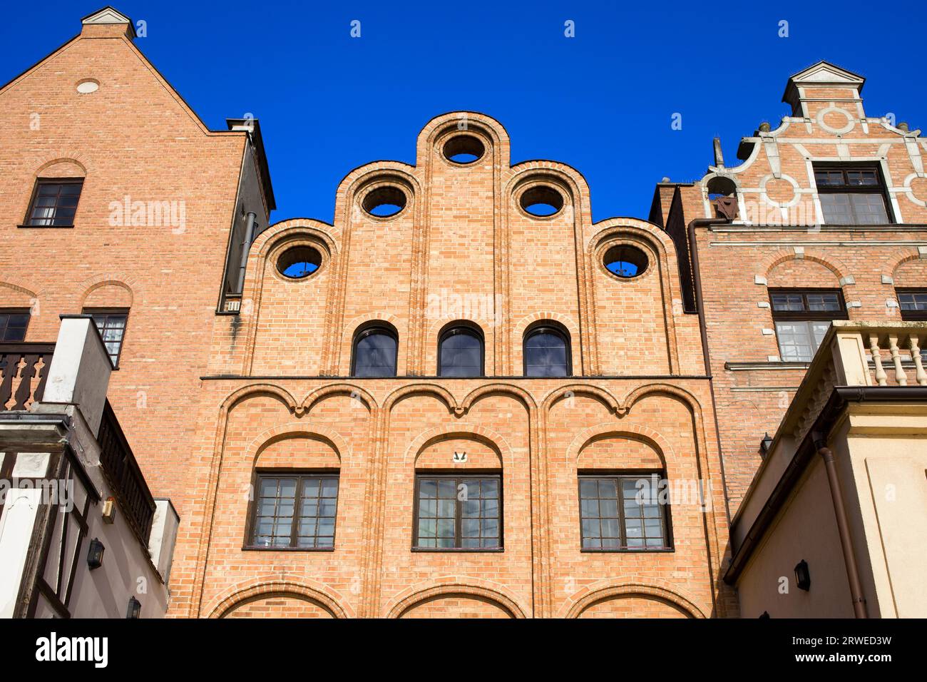 Interesting design of the Old Town ornate brick houses residential ...