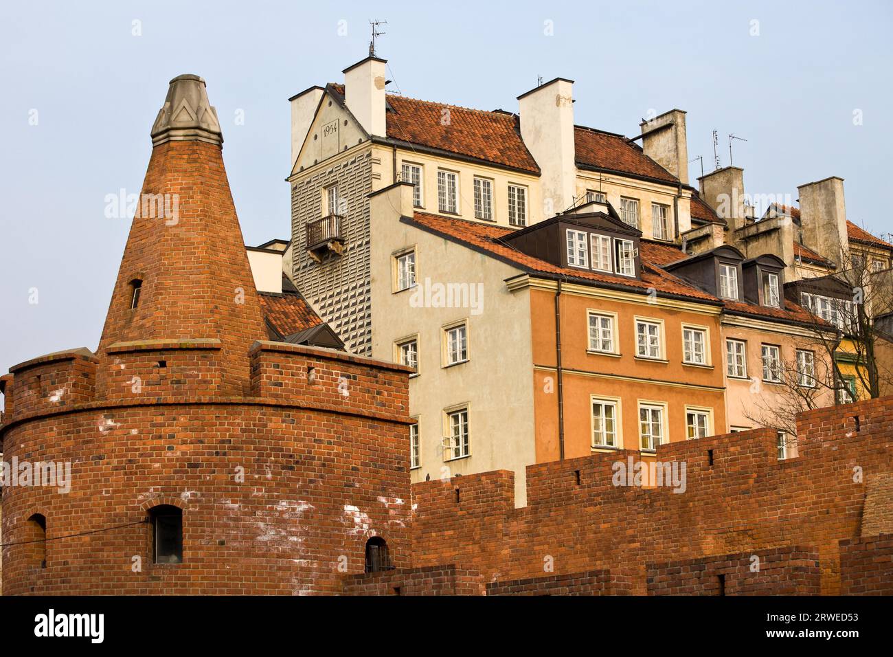 Old Town tenement houses and medieval fortification in the city of ...