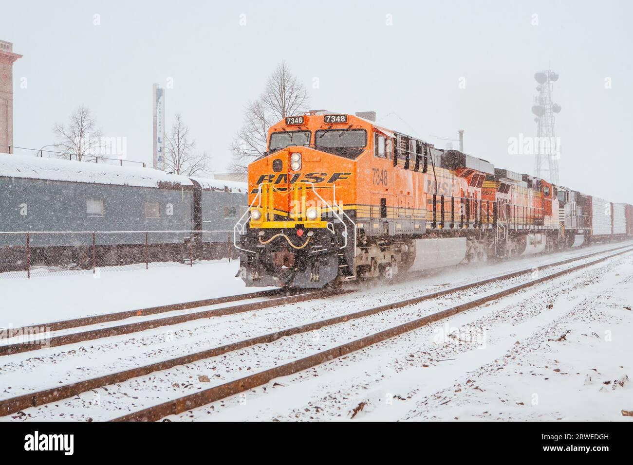 Train in storm hi-res stock photography and images - Alamy