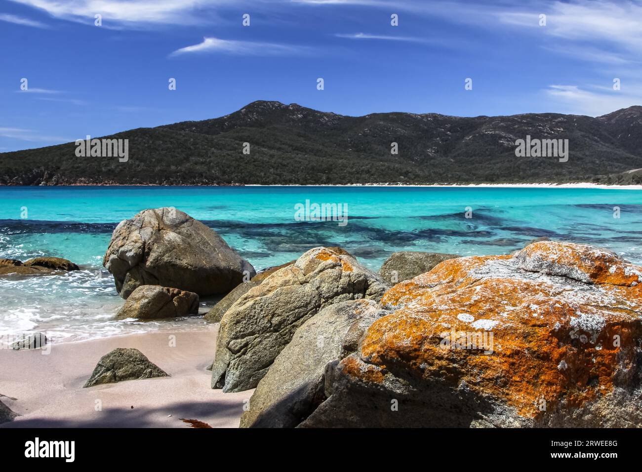 Beautiful Wineglass Bay, Tasmania, Australia Stock Photo - Alamy