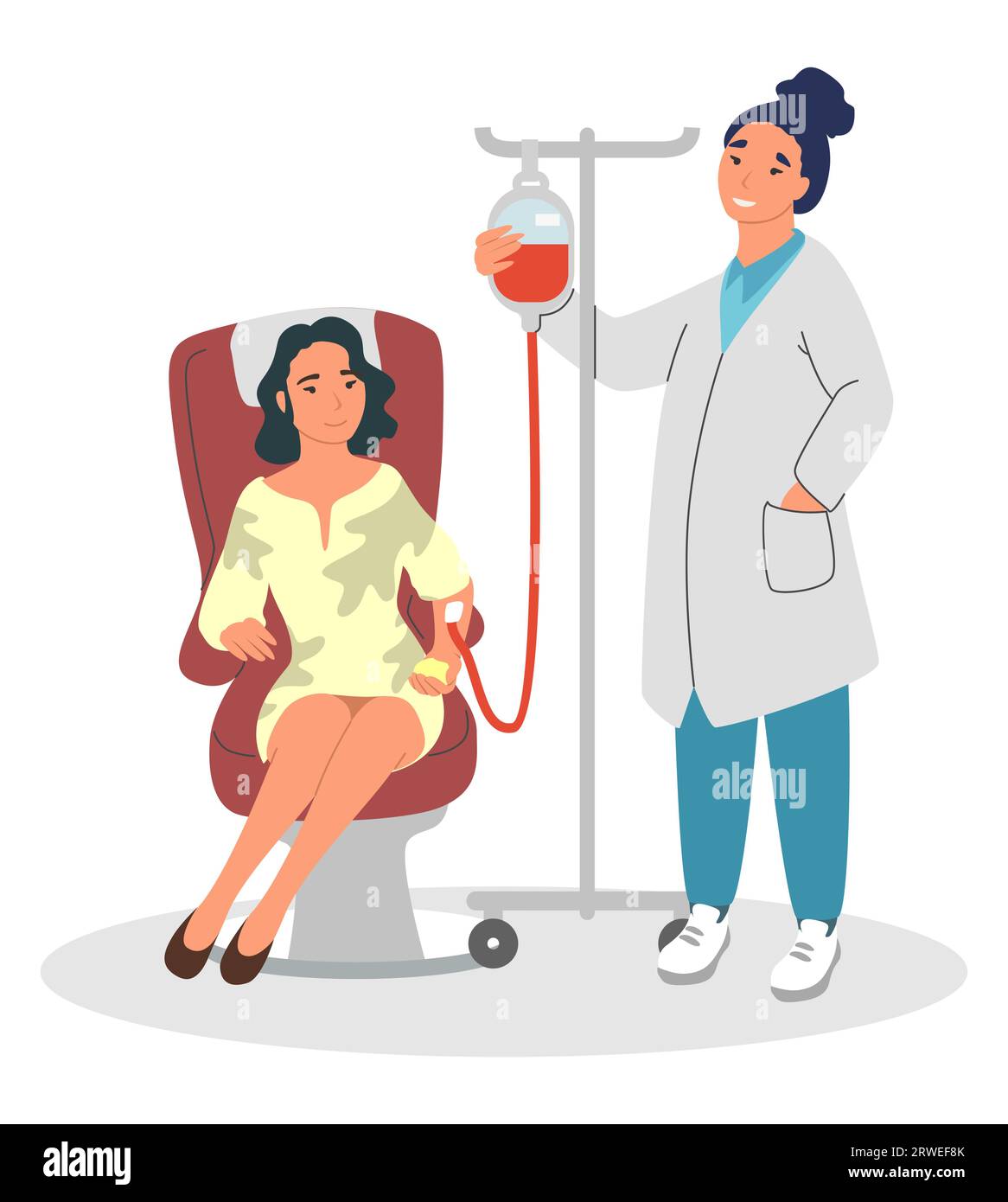 Nurse blood donor woman nurse Stock Vector Images - Alamy