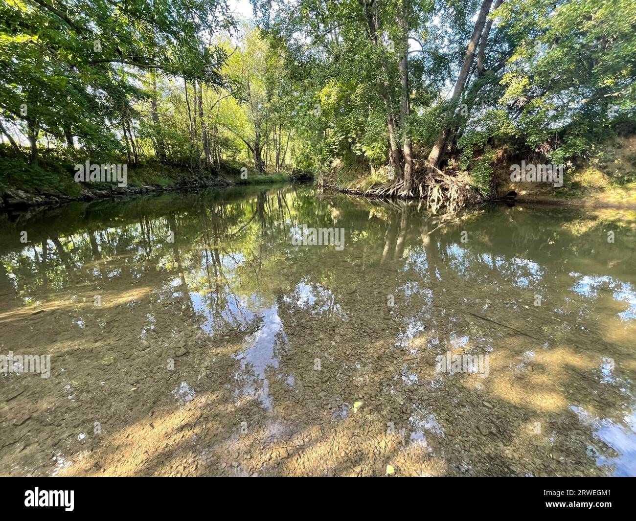 Natural river course, Tauber, Tauberfranken, Main-Tauber district ...