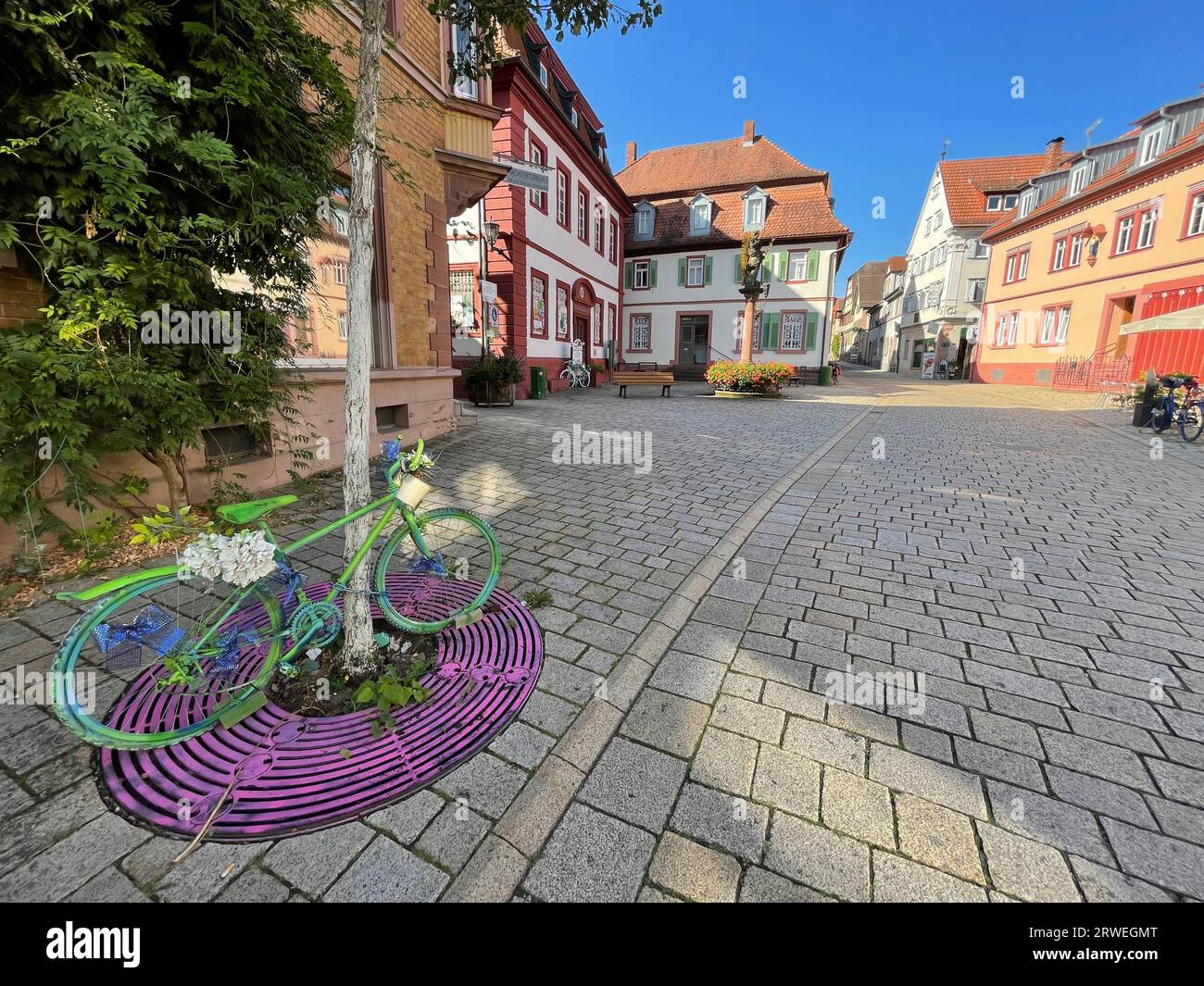 Bicycle, Decoration, Old Town, Centre, Romantic Road, Tauber Valley ...