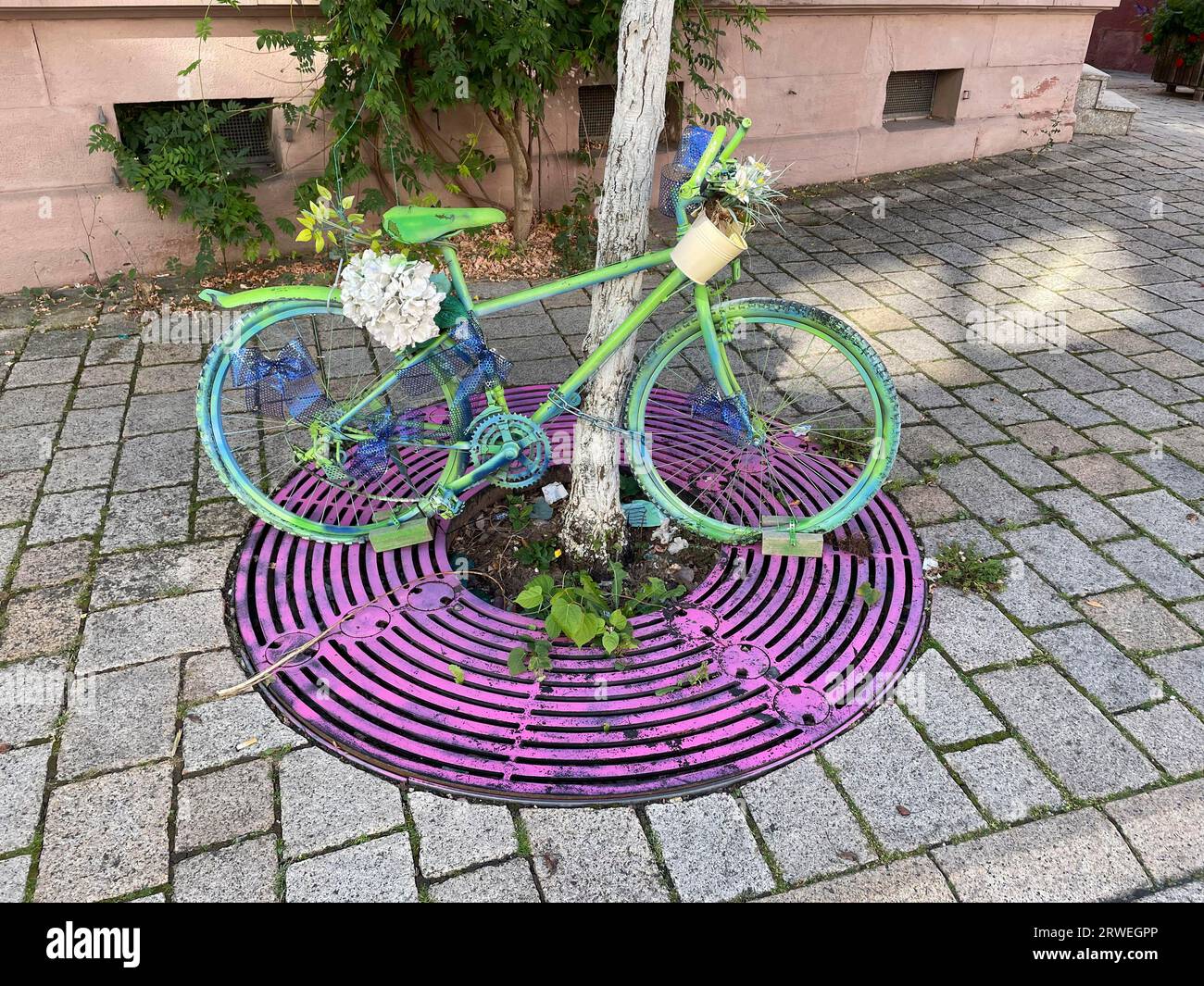 Bicycle, Decoration, Old Town, Centre, Romantic Road, Tauber Valley ...