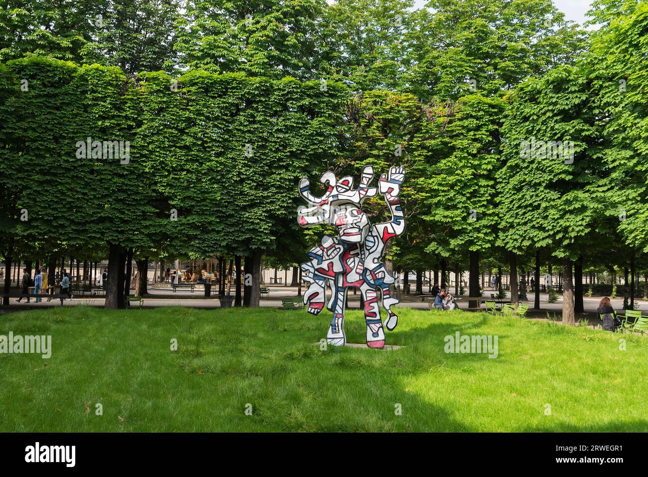 Le Bel costume, a work of art by Jean Dubuffet, in the Tuileries Garden ...