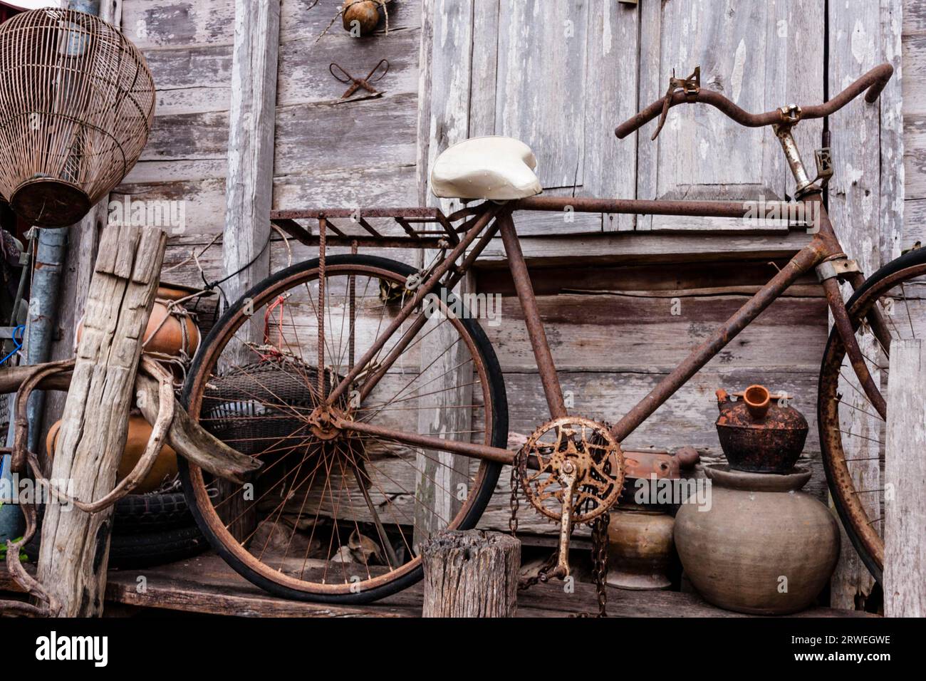 Still Life with old bike, Still Life with old bike Stock Photo - Alamy