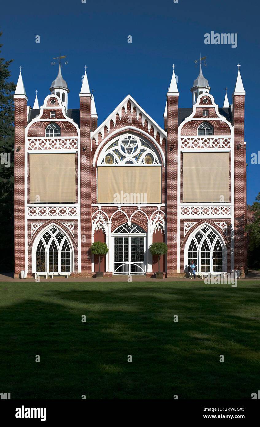 The Gothic House in Woerlitz Park was built between 1773 and 1813. It ...