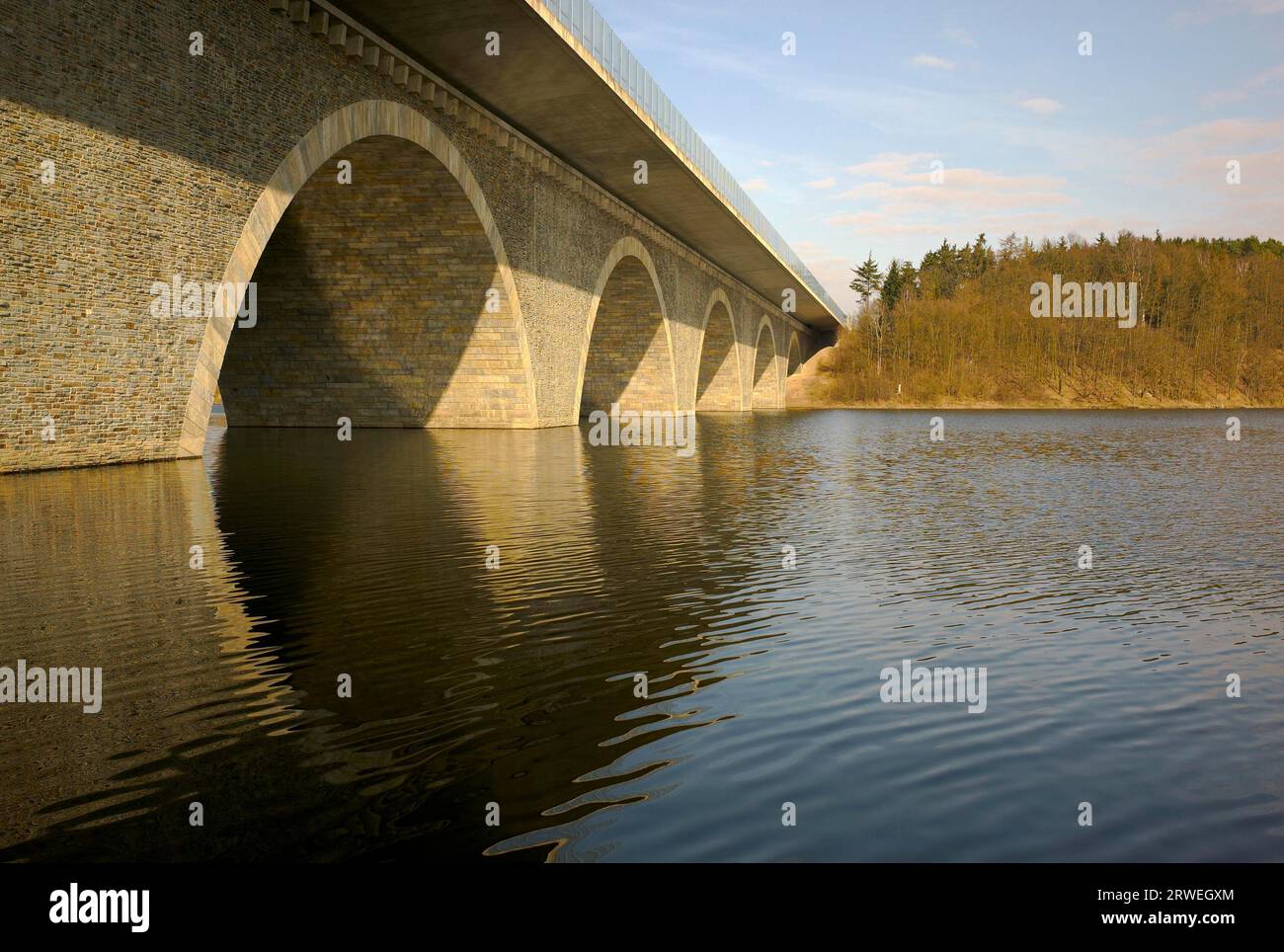 The Poehl dam is the second largest dam in Saxony in terms of reservoir ...