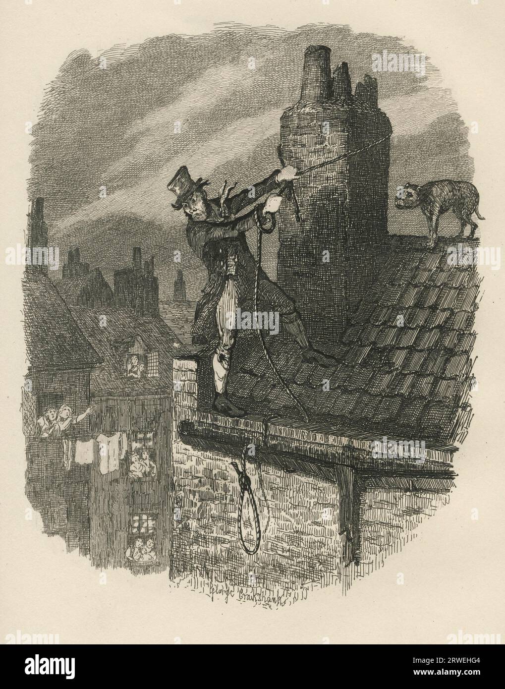 The Last Chance. 19th century illustration from Charles Dickens Oliver ...
