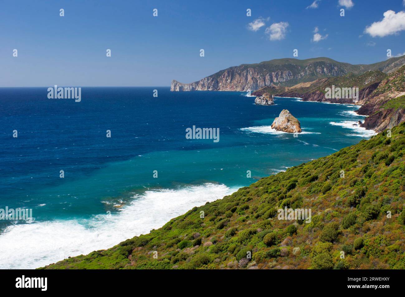 The Gulf of Gonnesa in the Iglesiente in the southwest of Sardinia ...