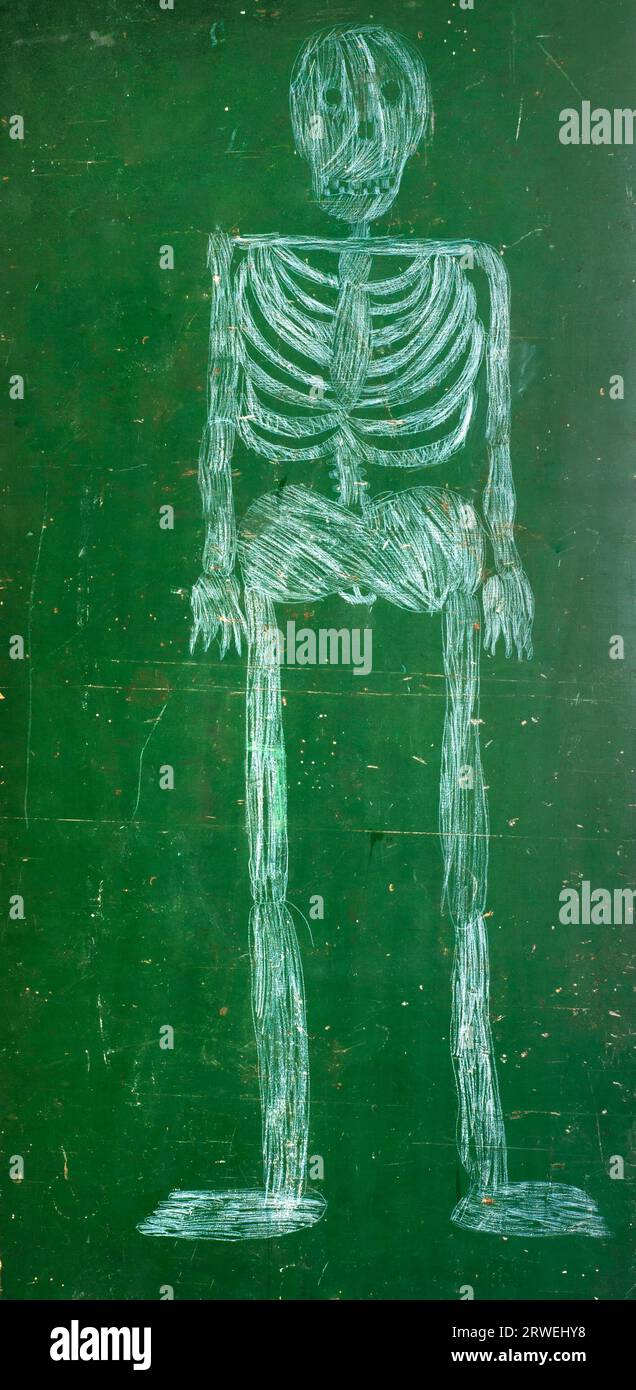 A skeleton painted by Kinderhad Stock Photo - Alamy