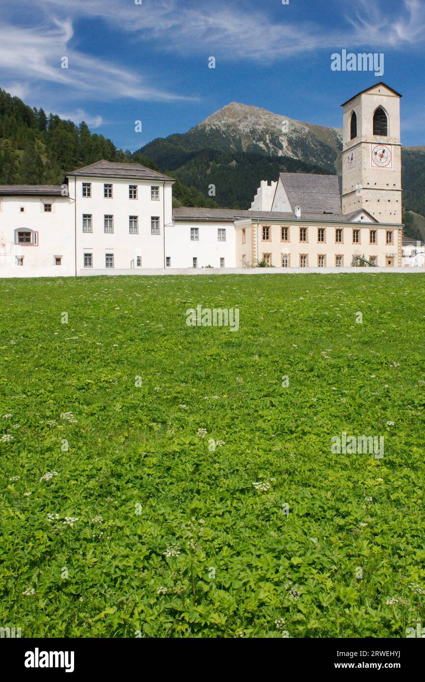 The Carolingian monastery complex of St. Johann in Muestair Stock Photo ...