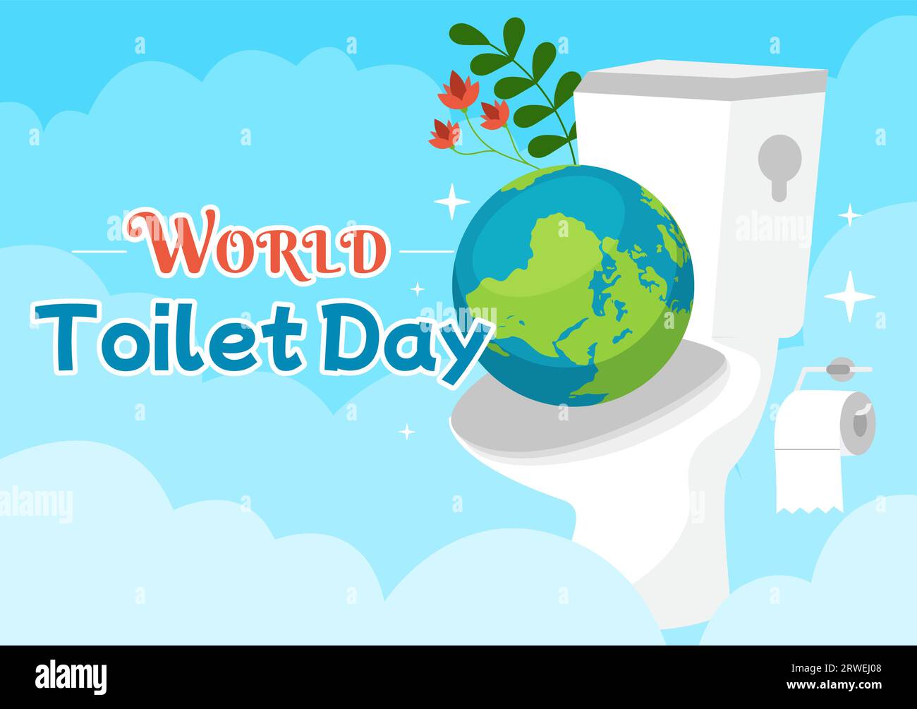 World Toilet Day Vector Illustration on 19 November with Earth and ...
