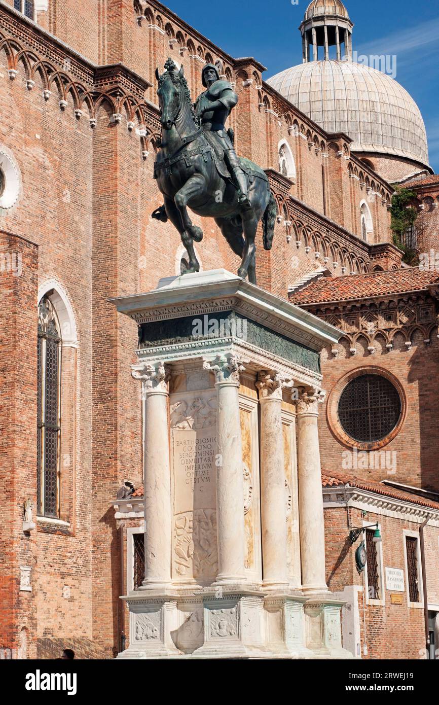 The equestrian statue of Condottiere Bartolomeo Colleoni, after a wax ...
