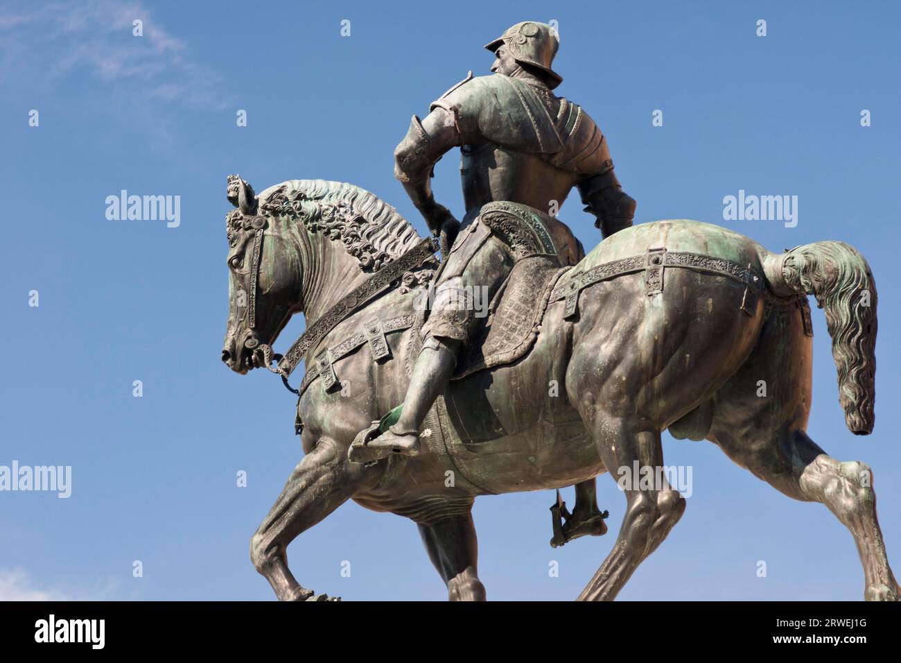 The equestrian statue of Condottiere Bartolomeo Colleoni, after a wax ...