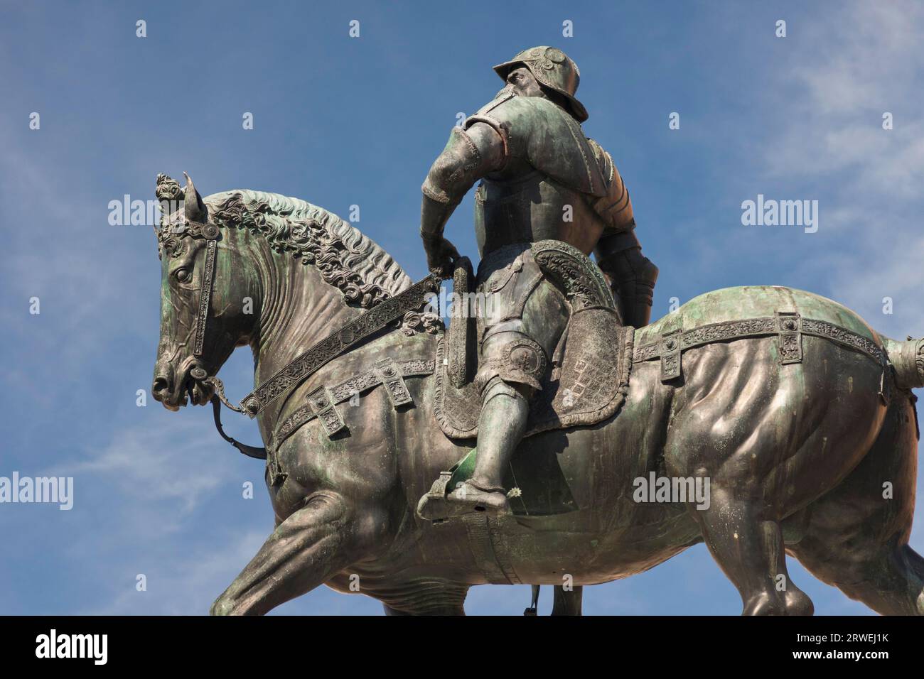The equestrian statue of Condottiere Bartolomeo Colleoni, after a wax ...