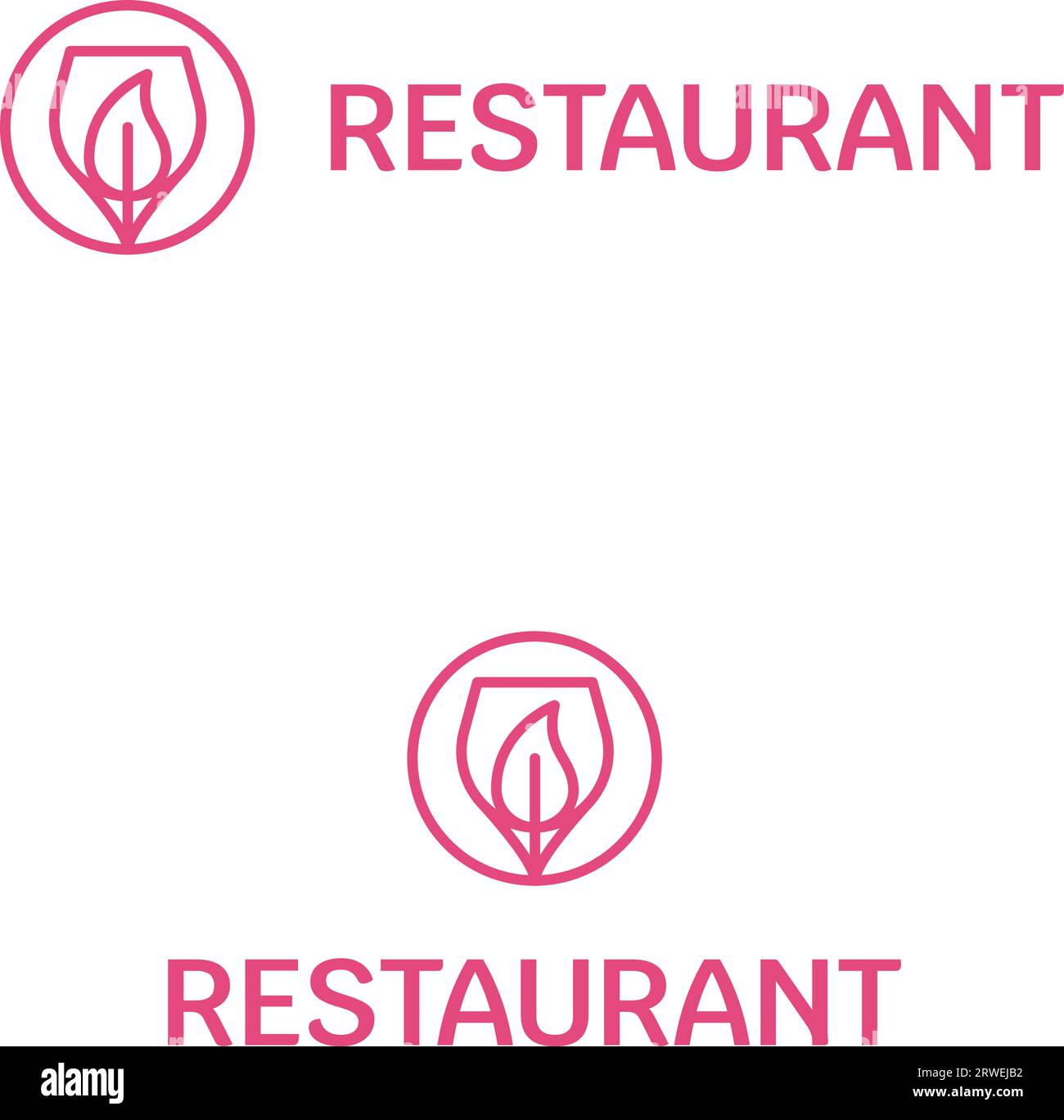 Restaurant text with wineglass and candle logo Stock Vector Image & Art ...