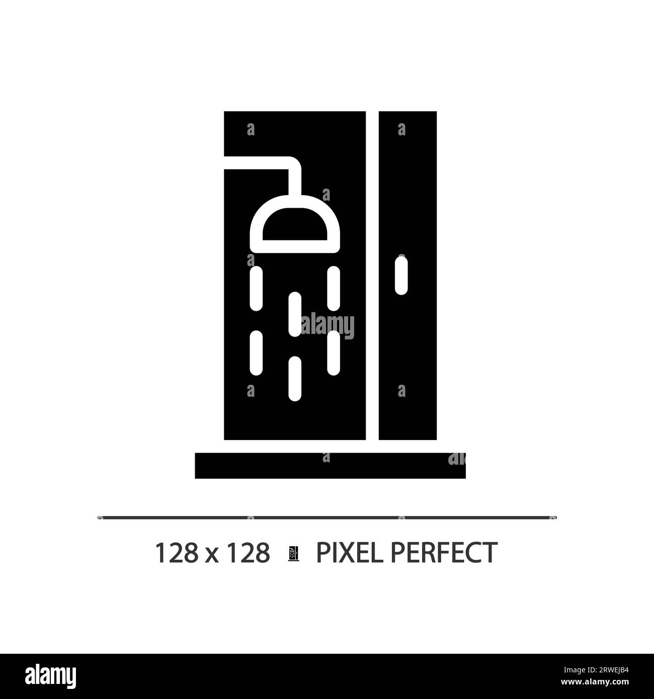 2D black glyph style shower icon Stock Vector Image & Art - Alamy