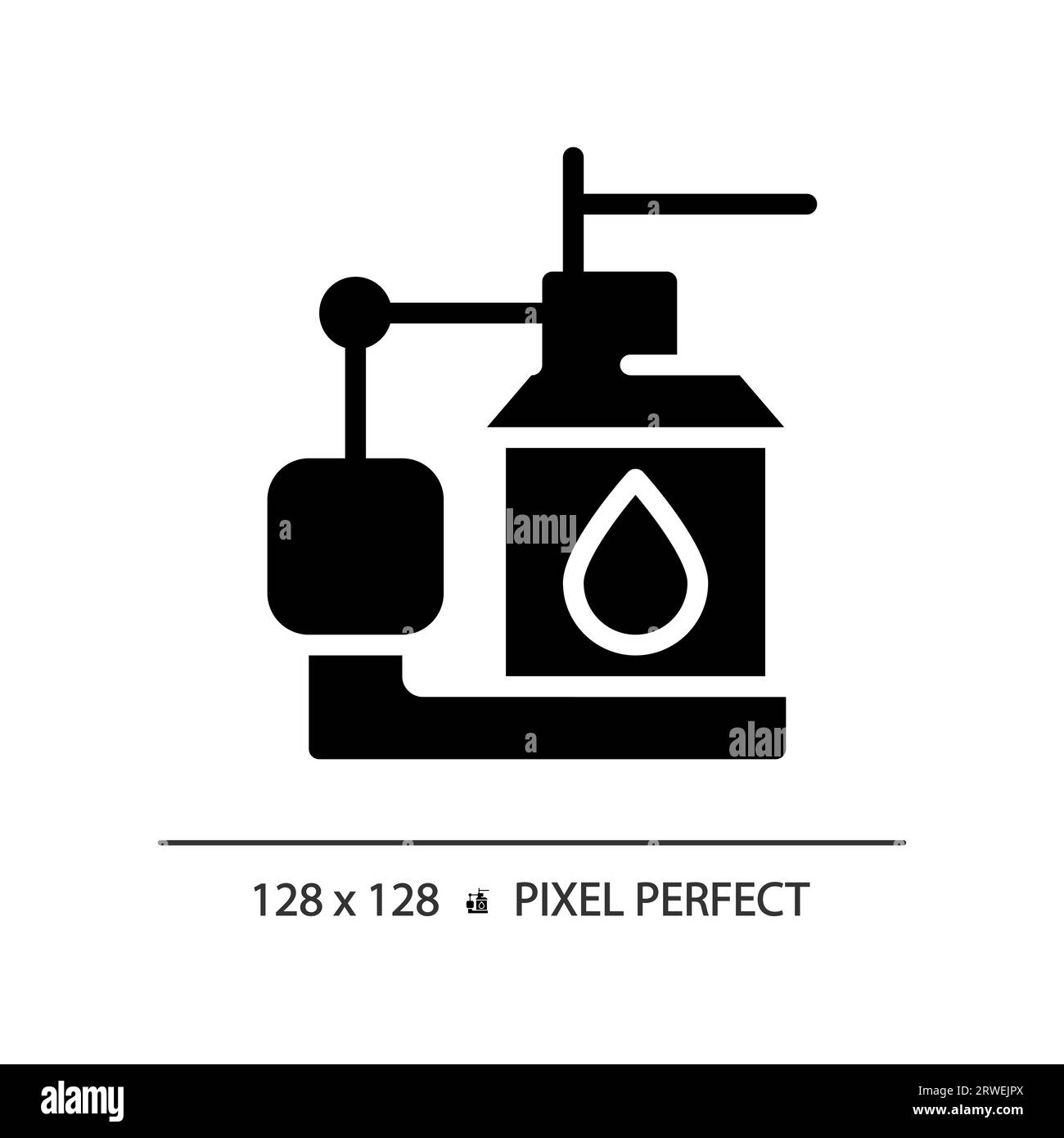 Treatment pump icon flat Cut Out Stock Images & Pictures - Alamy