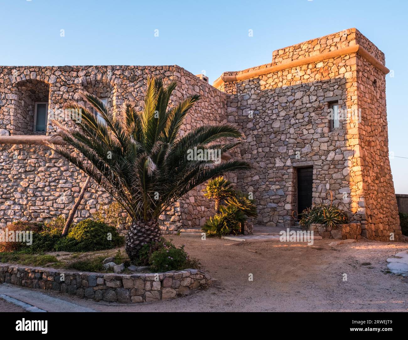 Medieval citadel on the Mediterranean island of Corsica, France Stock ...