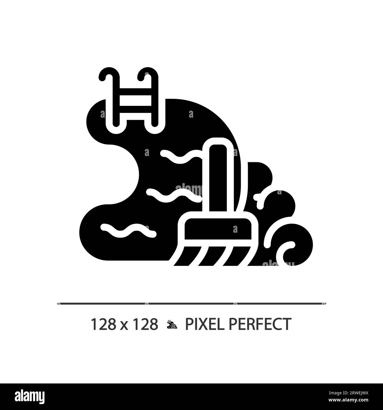 2D glyph style swimming pool cleaning icon Stock Vector Image & Art - Alamy