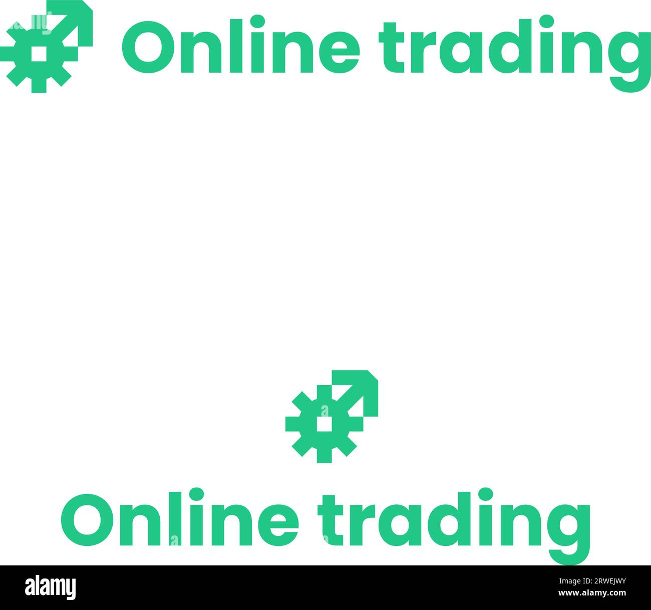 Online trading text with creative line logo Stock Vector Image & Art ...