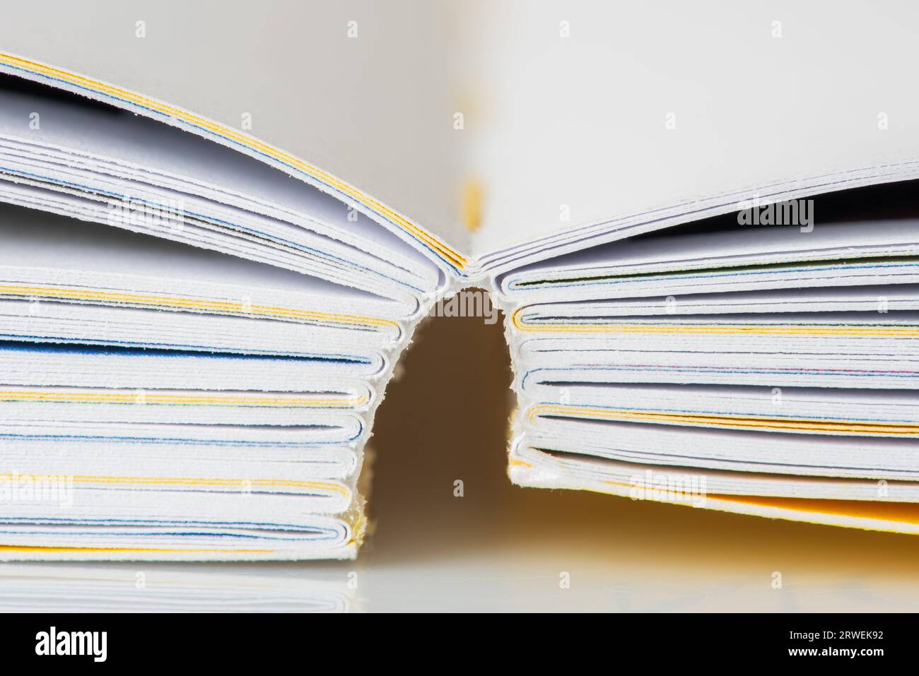 Macro view of open book, education concept Stock Photo - Alamy