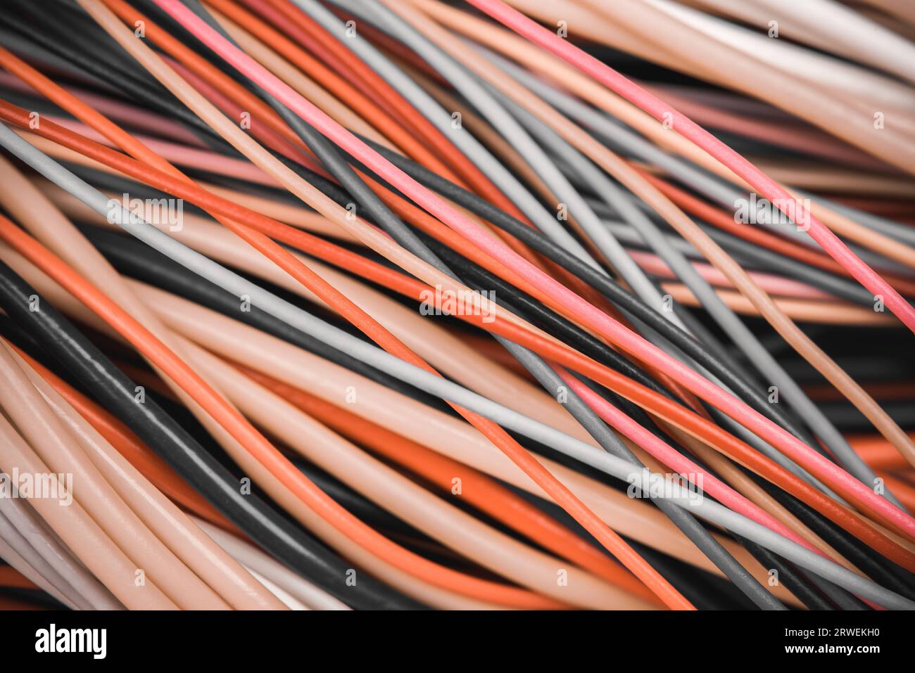 Electric Wiring Multicolored Installation Cable Stock Photo - Alamy