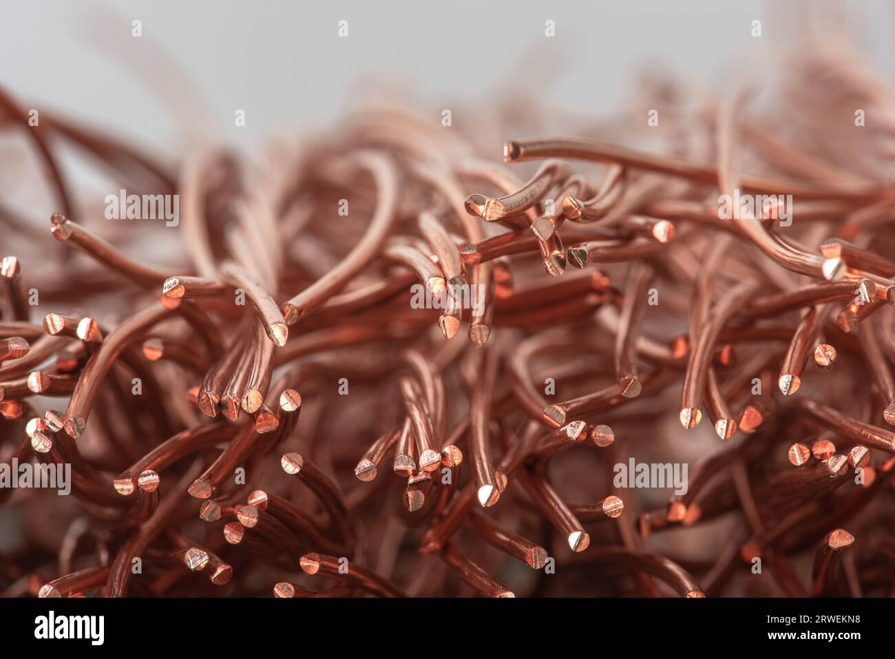 Copper wire cable, component of raw material and metals industry Stock ...