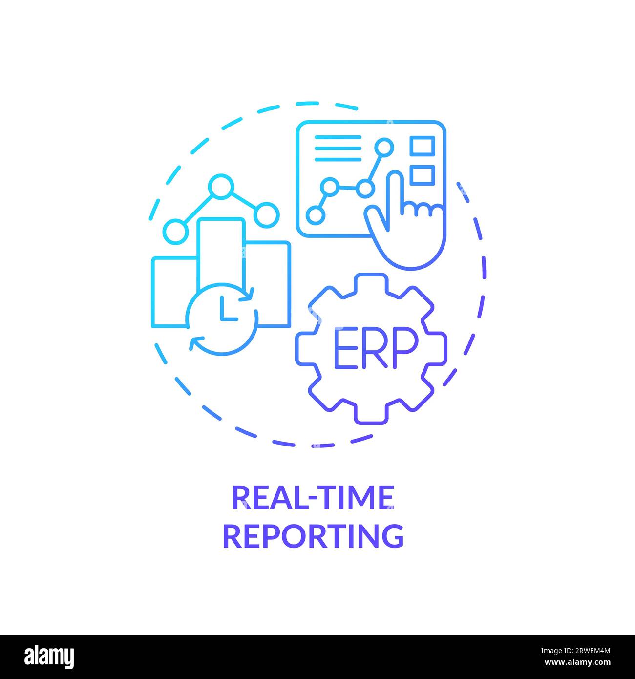 2D real-time reporting line icon concept Stock Vector Image & Art - Alamy