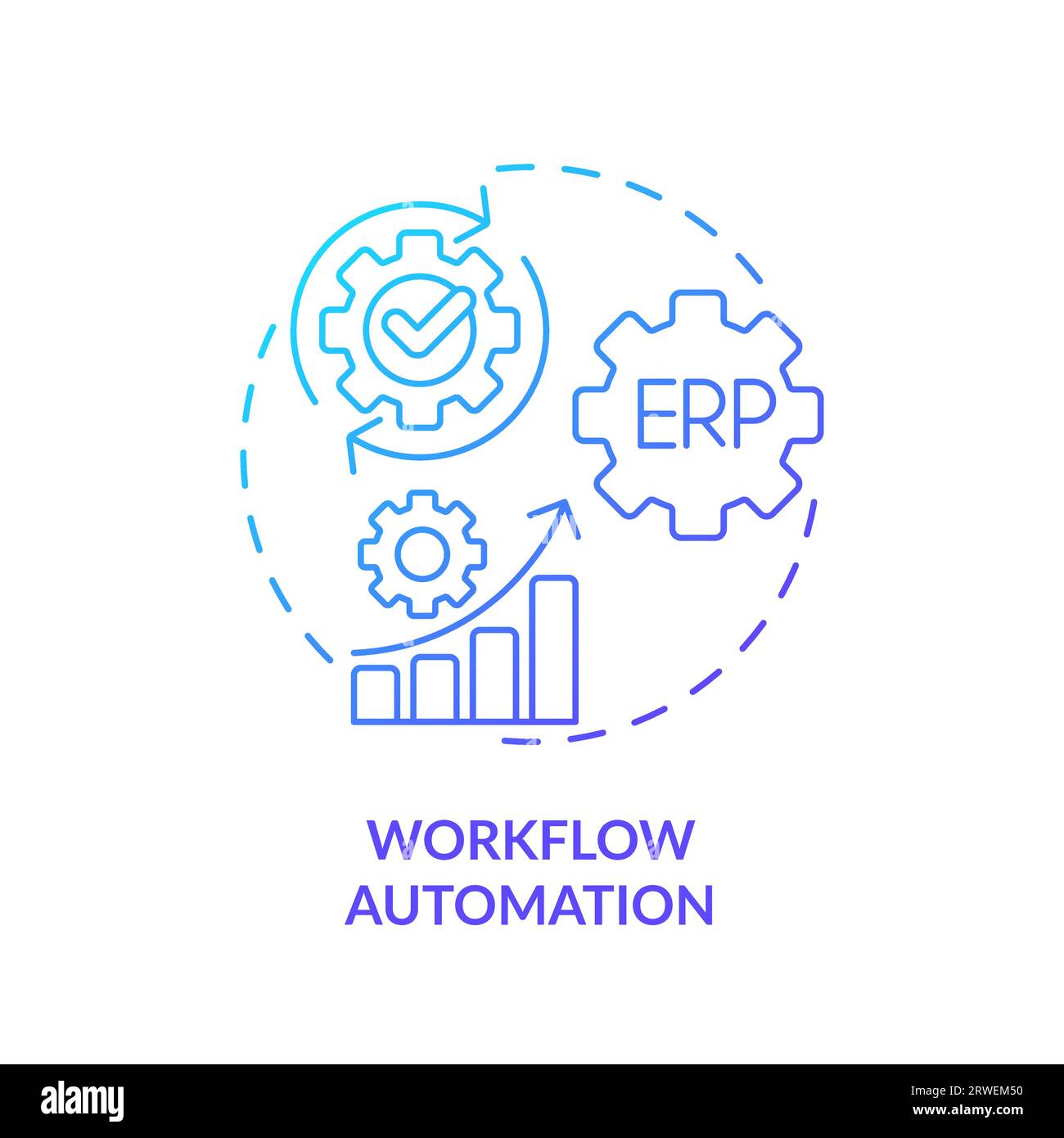 2d Workflow Automation Line Icon Concept Stock Vector Image And Art Alamy