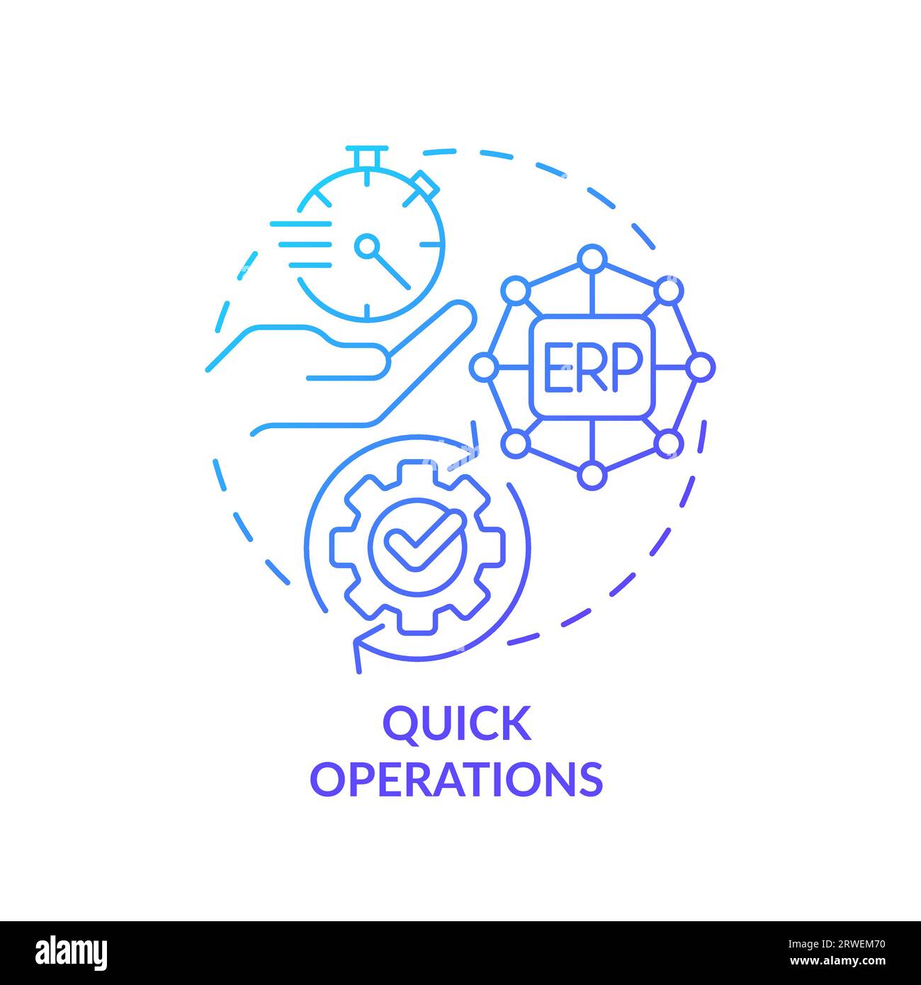 2D gradient quick operations line icon concept Stock Vector Image & Art - Alamy