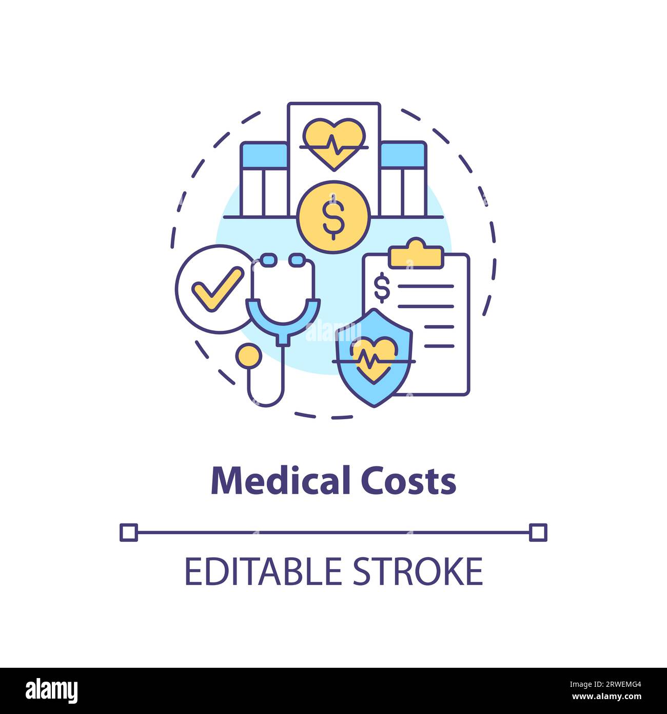 Medical costs illustration Stock Vector Images - Alamy