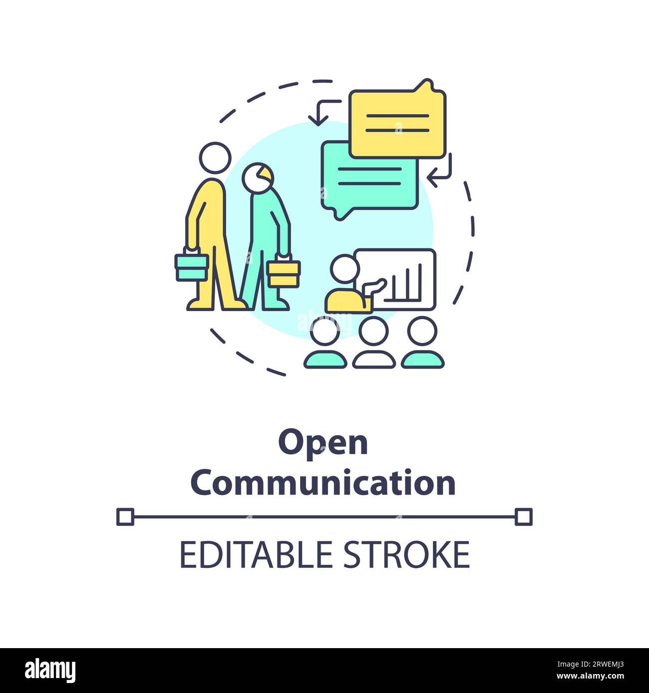 2d customizable open communication Stock Vector Images - Alamy