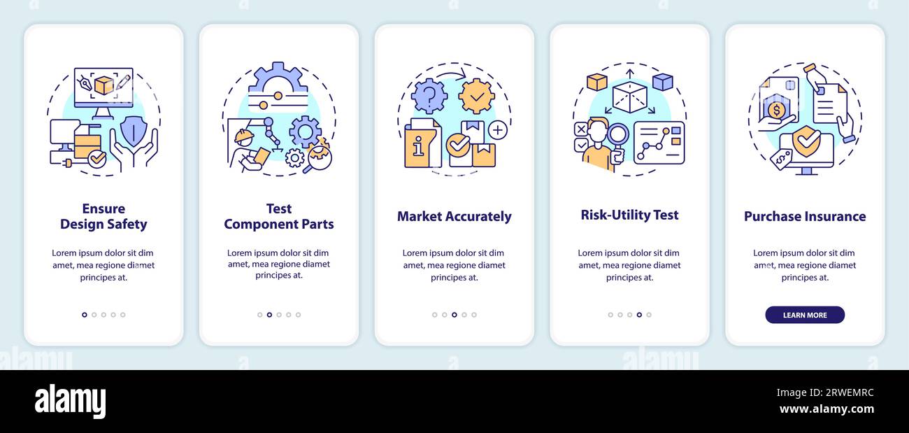 Walkthrough product liability with colorful linear icons concept Stock Vector Image & Art - Alamy
